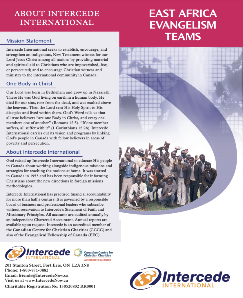 Africa Brochures - Intercede International Intercede magazines
